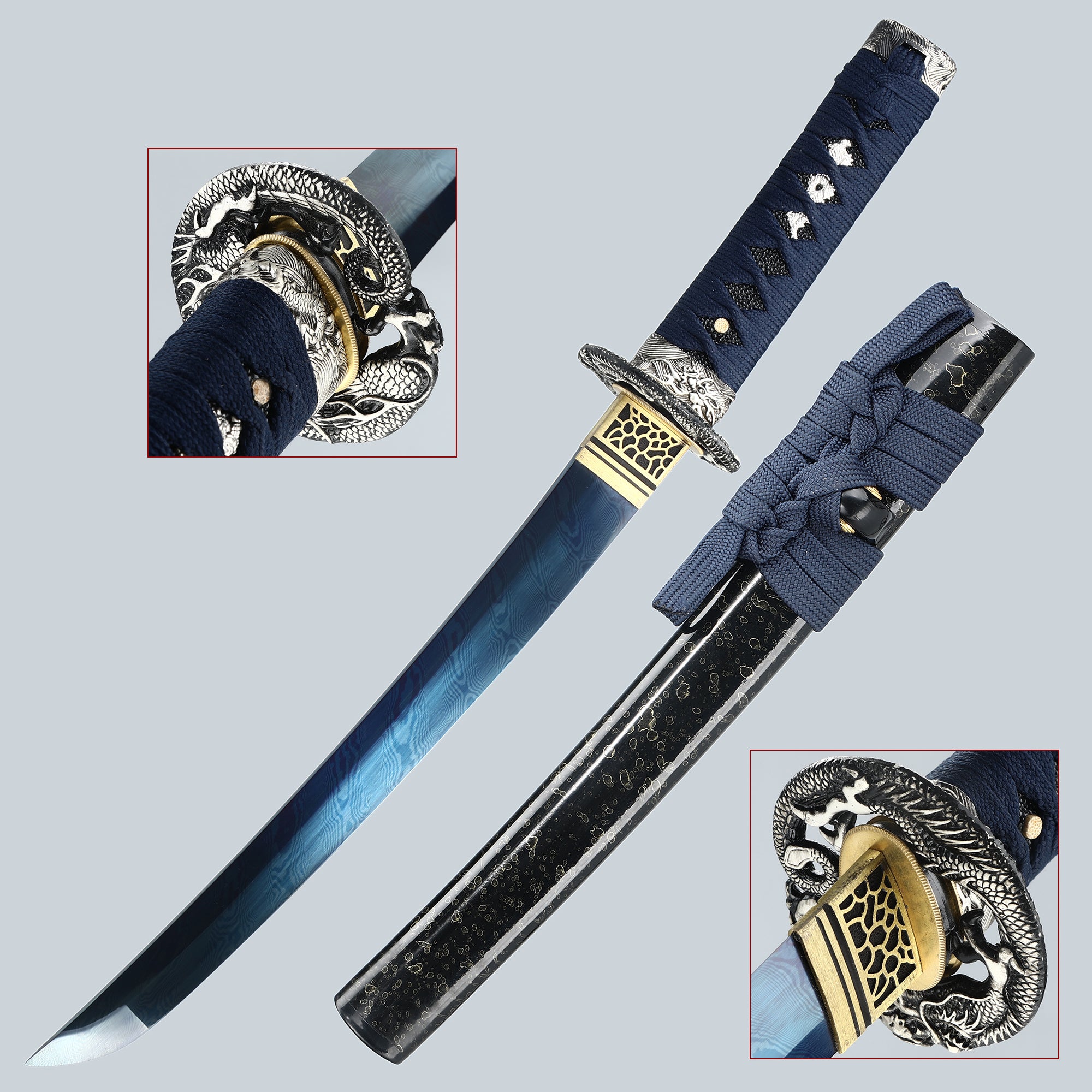 real Japanese knife Damascus Steel samurai knife knife sharp20 inch ...