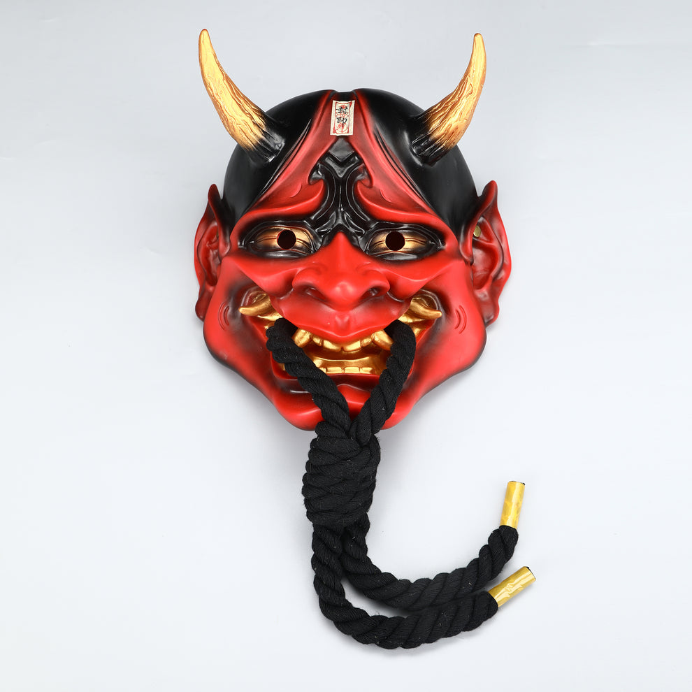 (M5)Halloween Japanese Mask cosplay demon king costume prop horror tat ...