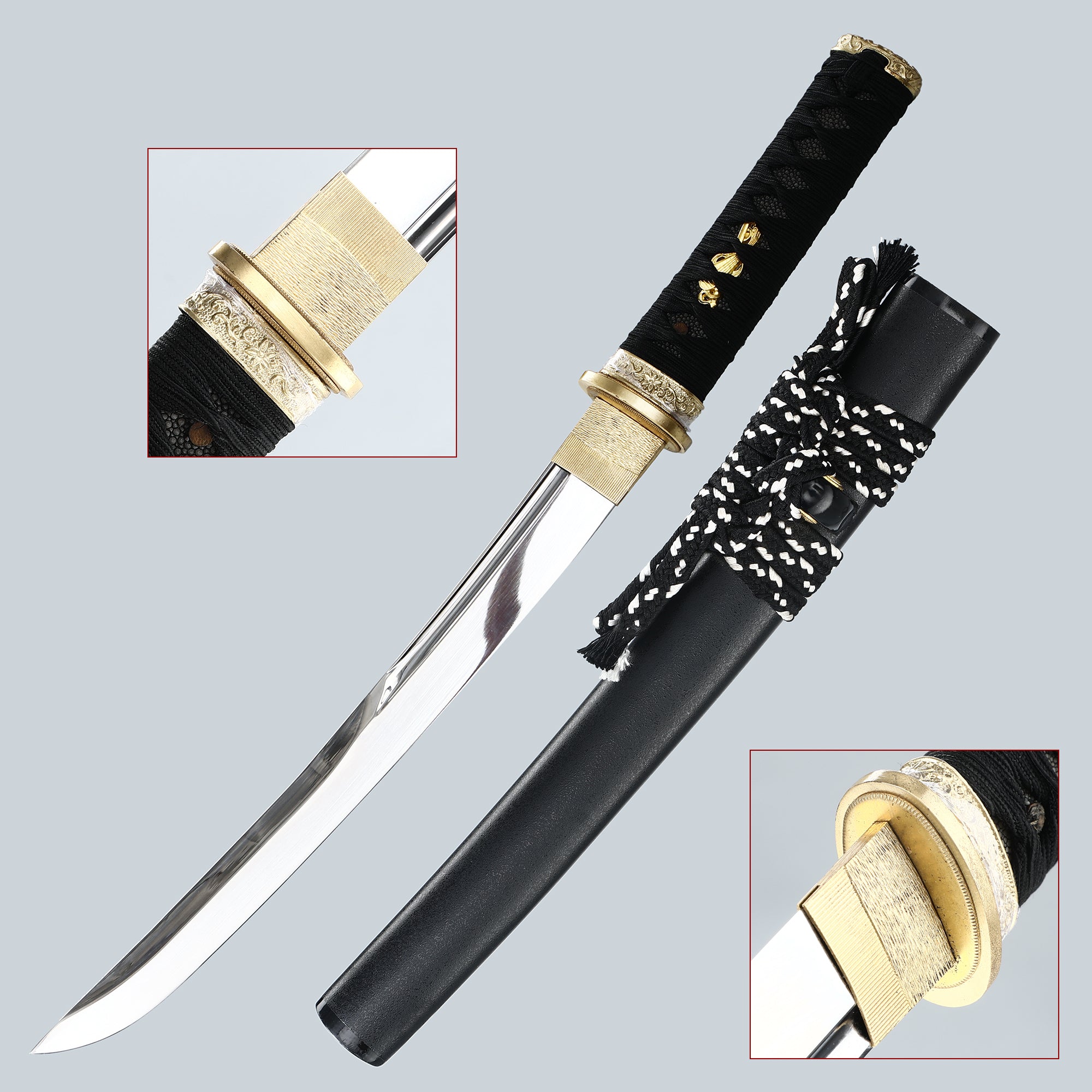 20 inch real Japanese samurai sword mirror blade hand ground 1095 mang ...