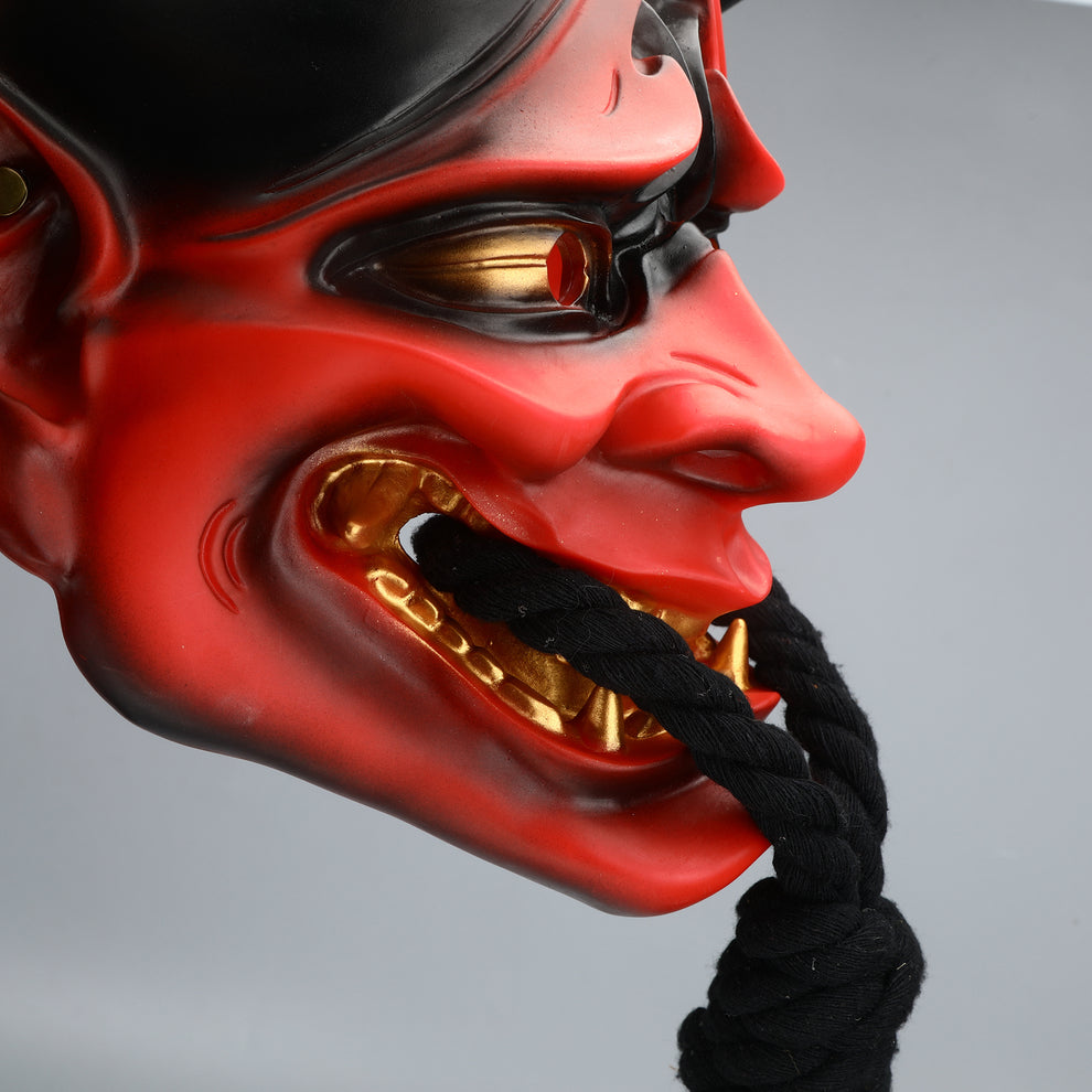 (M5)Halloween Japanese Mask cosplay demon king costume prop horror tat ...