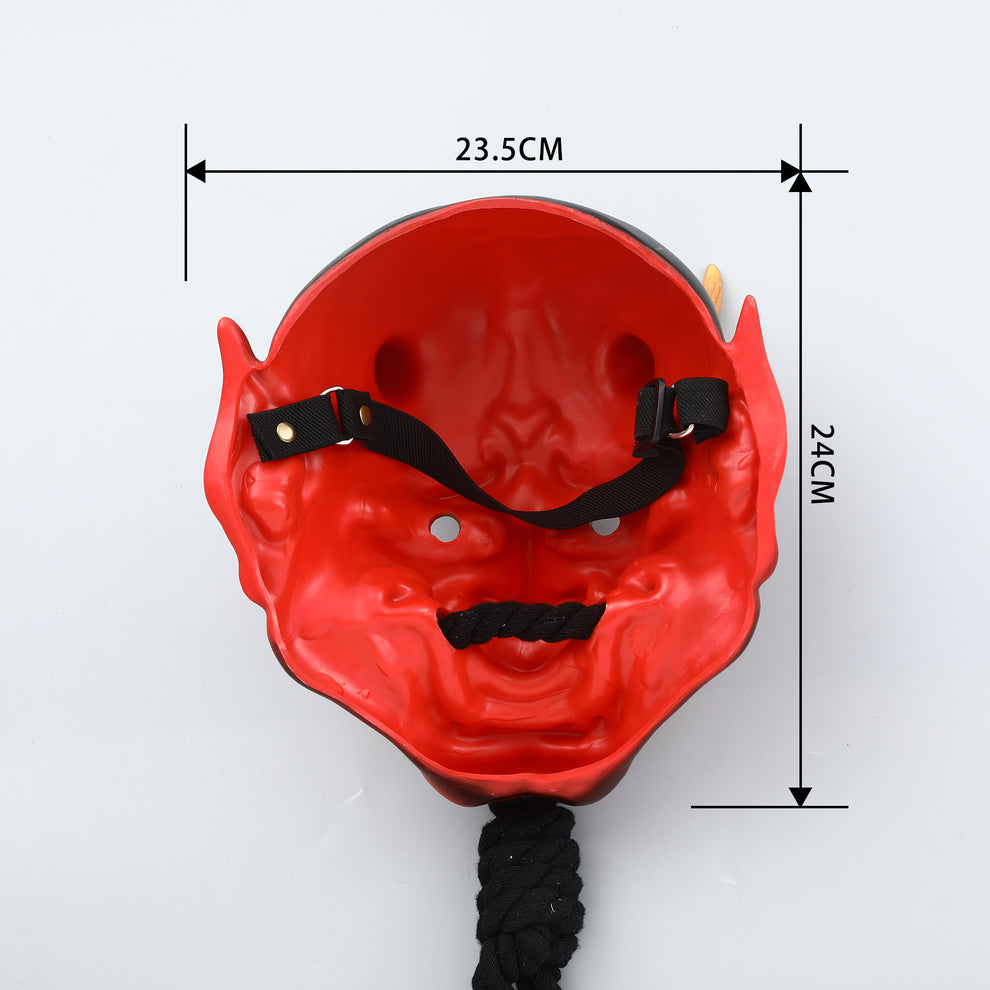 (M5)Halloween Japanese Mask cosplay demon king costume prop horror tat ...